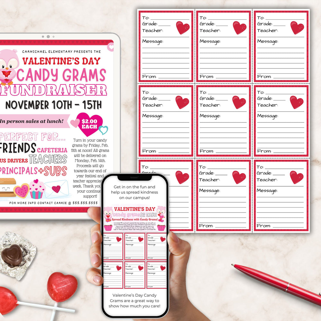 Cute Valentines Candy Gram Fundraiser | Simple Desert Designs