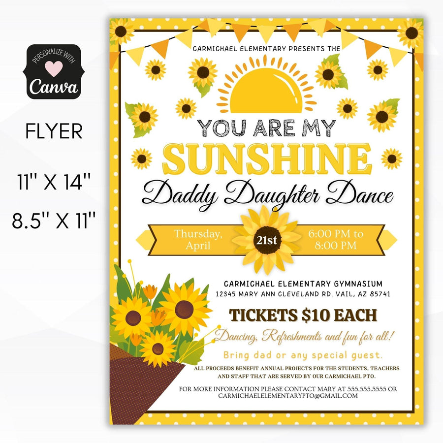 Daddy Daughter Dance Sunshine Flyer Set – Simple Desert Designs