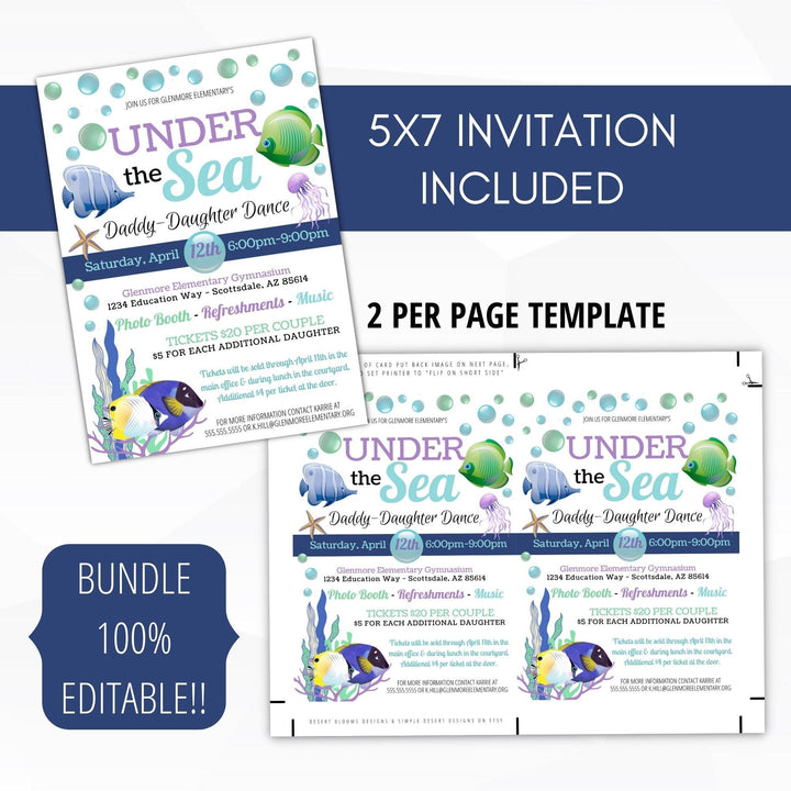 Under the Sea Theme School Dance Bundle | Simple Desert Designs