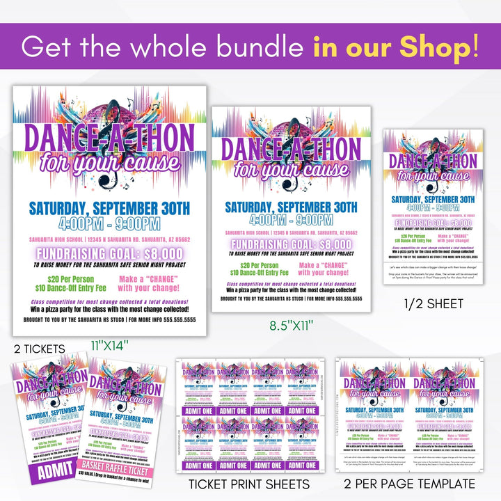 Dance A Thon Fundraiser Benefit Flyer | Simple Desert Designs