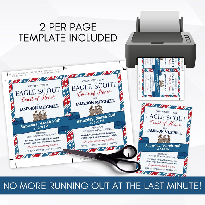 Eagle Scout Court of Honor Invitation – Simple Desert Designs