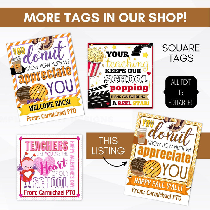 Donut Appreciation Tags Fall – Simple Desert Designs