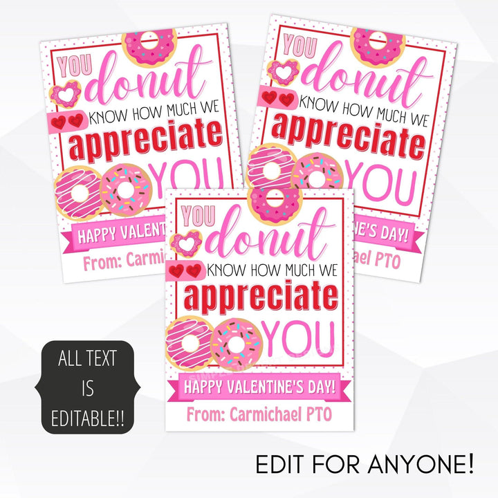Donut Appreciation Tags Valentines Day – Simple Desert Designs