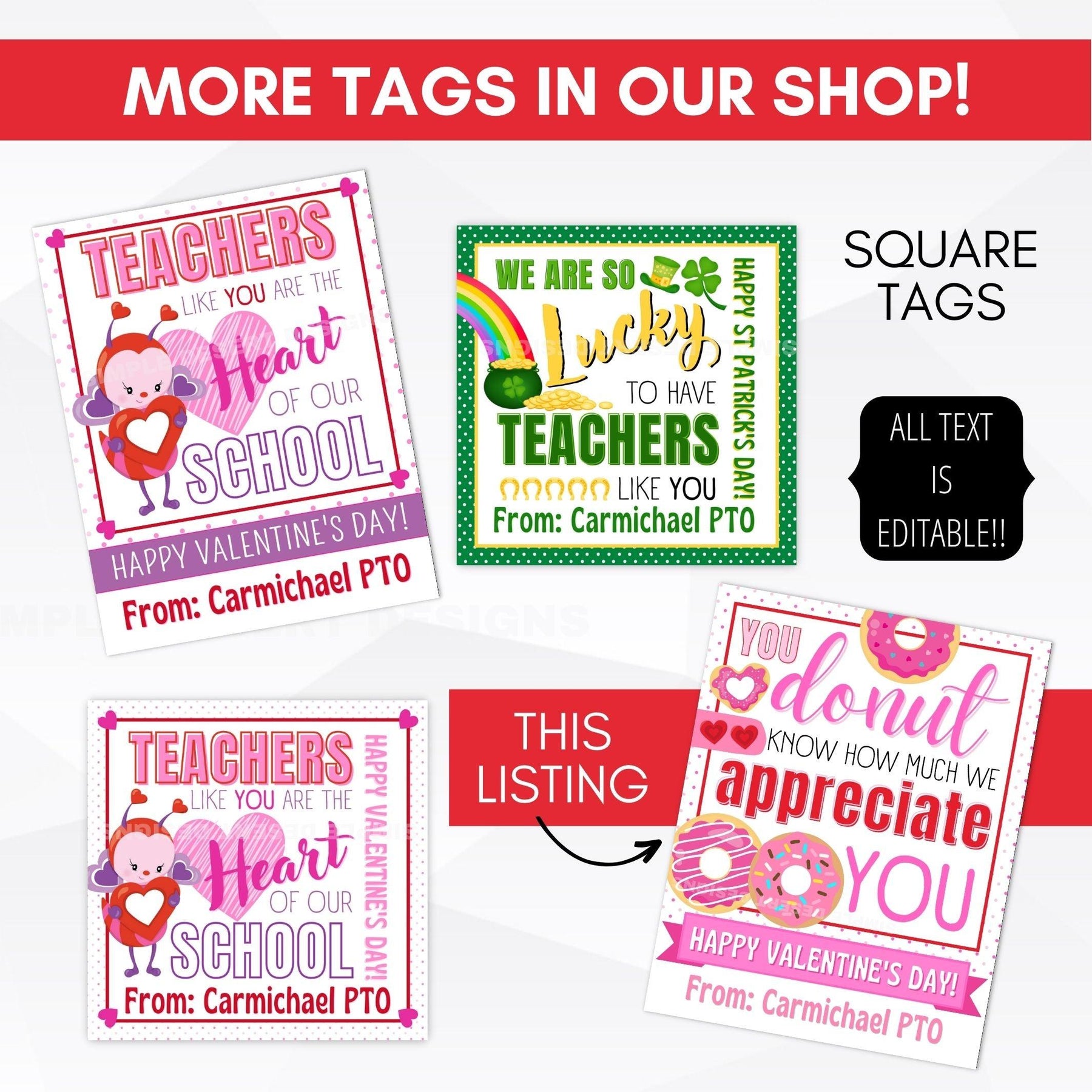 Donut Appreciation Tags Valentines Day – Simple Desert Designs