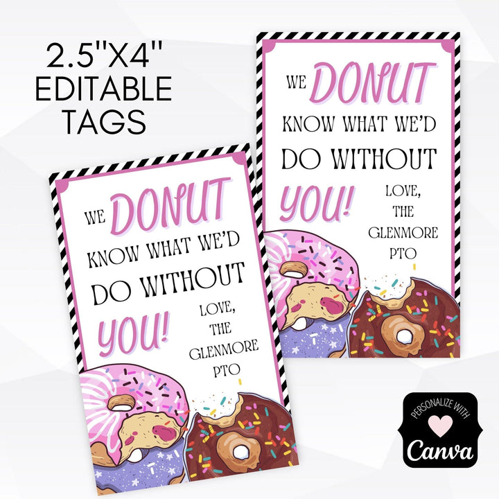 Donut Teacher Appreciation Gift Tag – Simple Desert Designs
