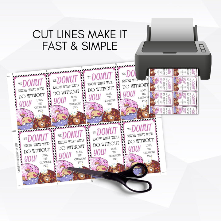 Donut Teacher Appreciation Gift Tag – Simple Desert Designs