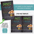 Donuts With Dad Chalkboard Flyer Set – Simple Desert Designs