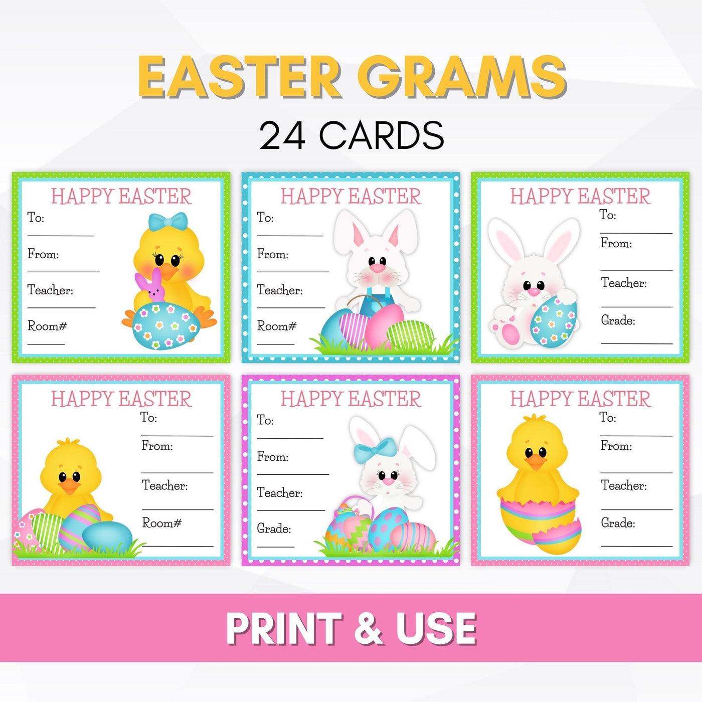 Easter Bunny Candy Gram Printable - Simple Desert Designs