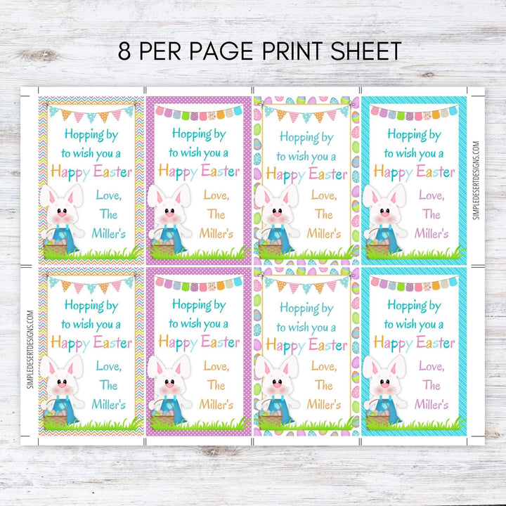 Easter Bunny Favor Tags – Simple Desert Designs