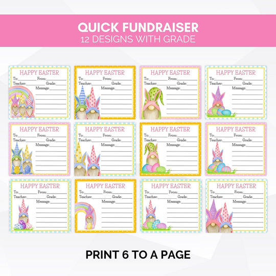 Easter Candy Gram Fundraiser Cards Printable | Simple Desert Designs