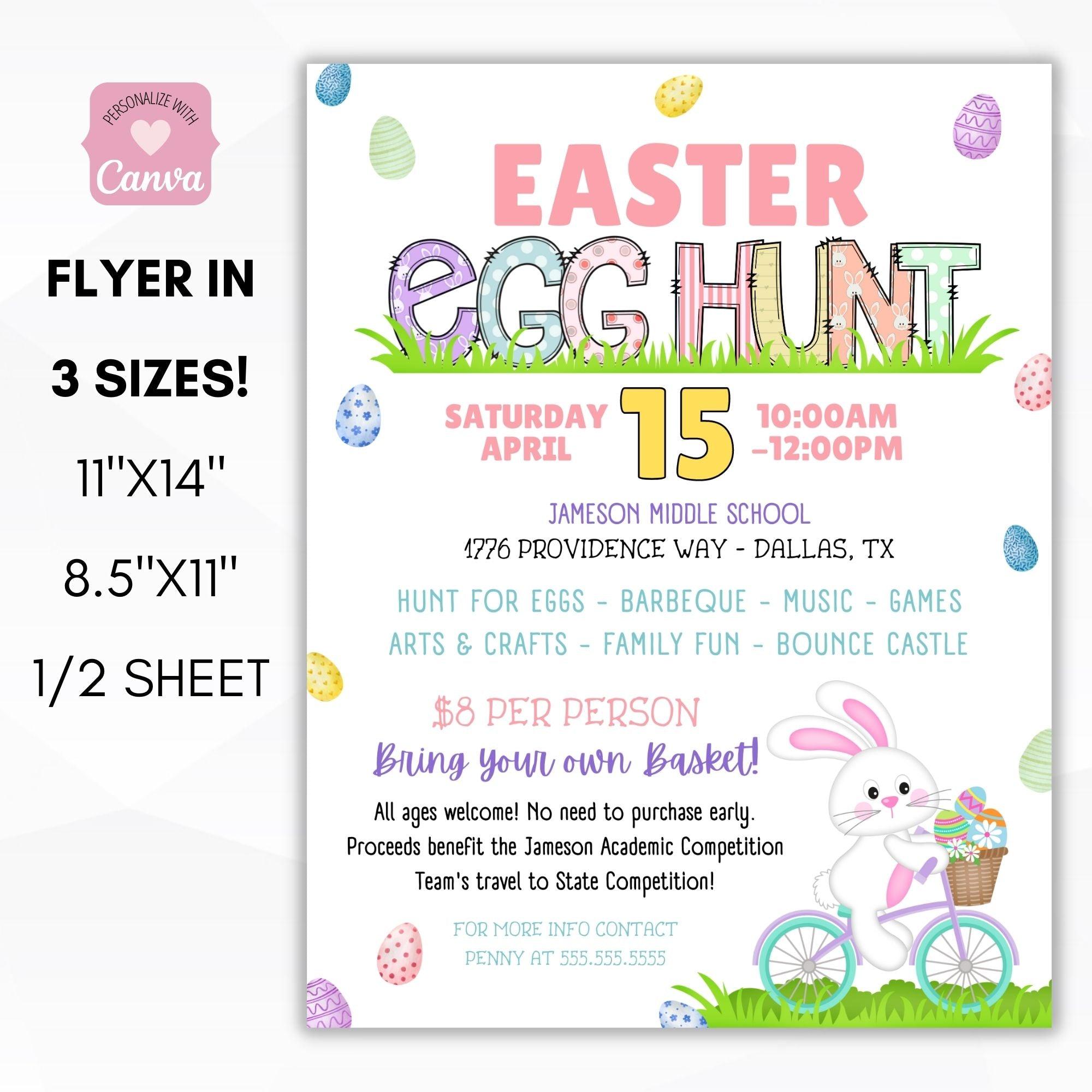 Easter Egg Hunt Flyer Invitation – Simple Desert Designs