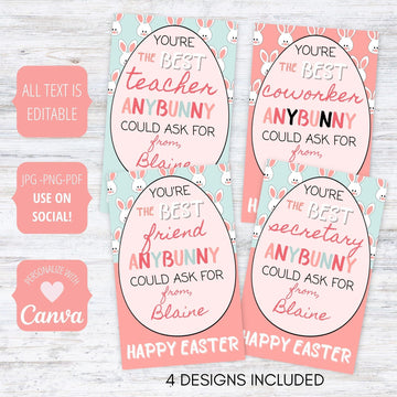 Easter Favor Tags Appreciation Gift Tag – Simple Desert Designs