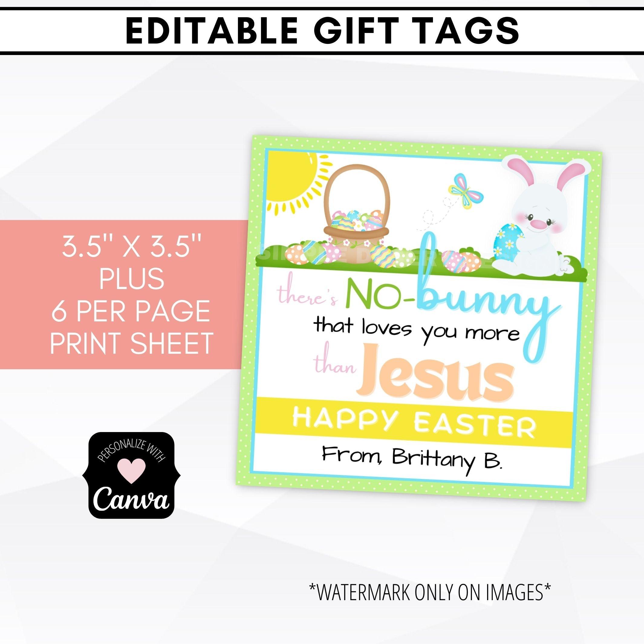 Easter Gift Tag Christian Square – Simple Desert Designs