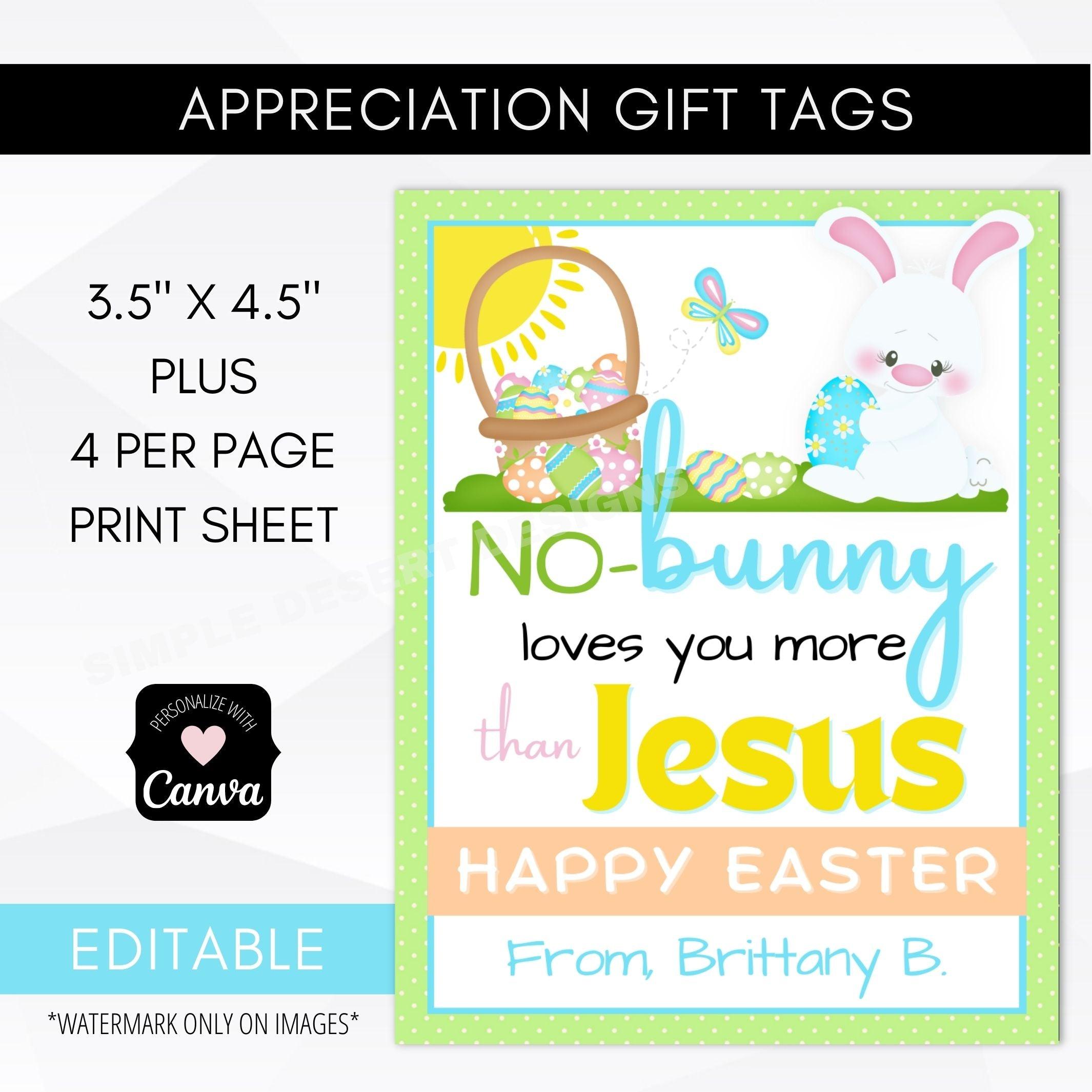 Easter Gift Tag Jesus Loves You – Simple Desert Designs