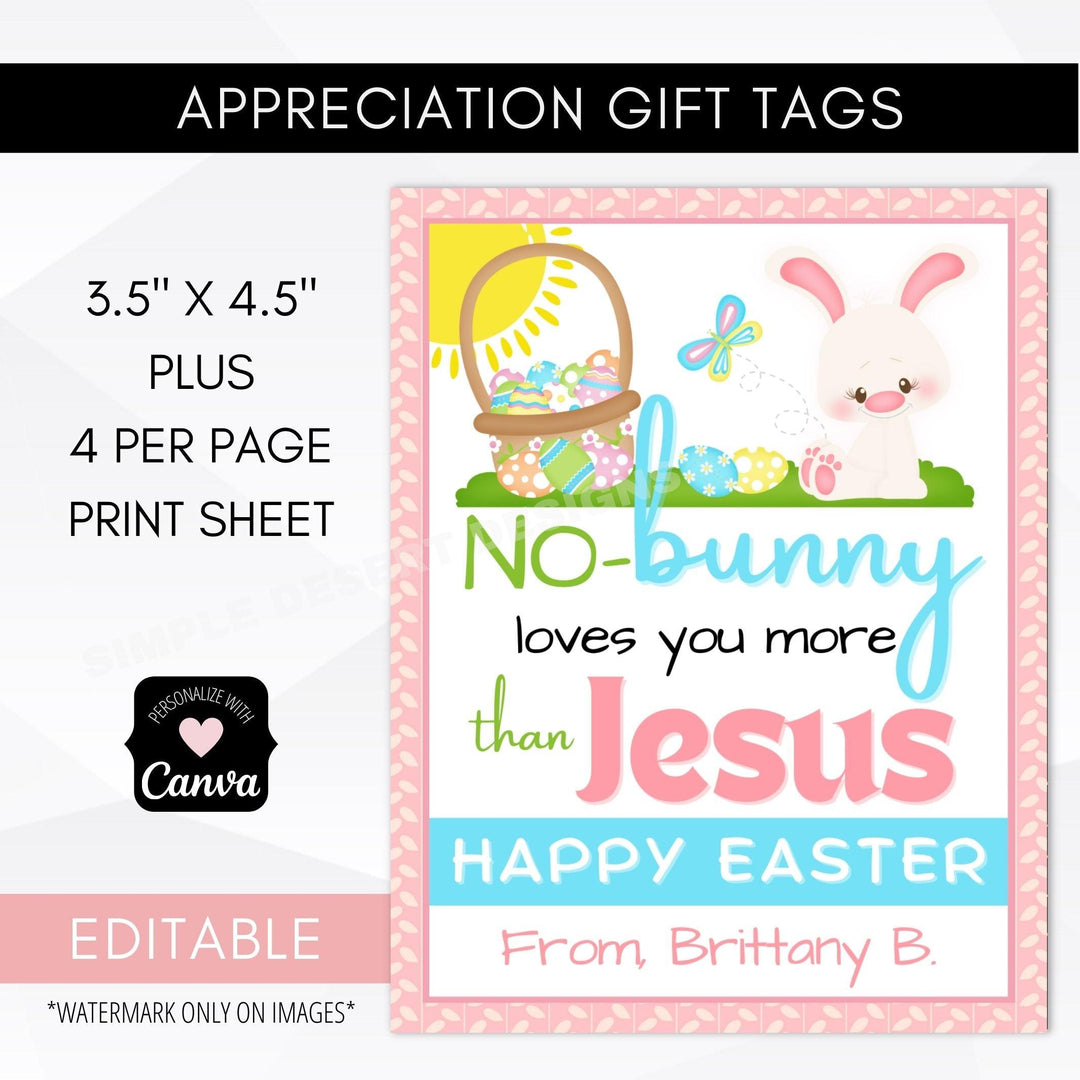 Easter Gift Tags Jesus Loves You | Simple Desert Designs