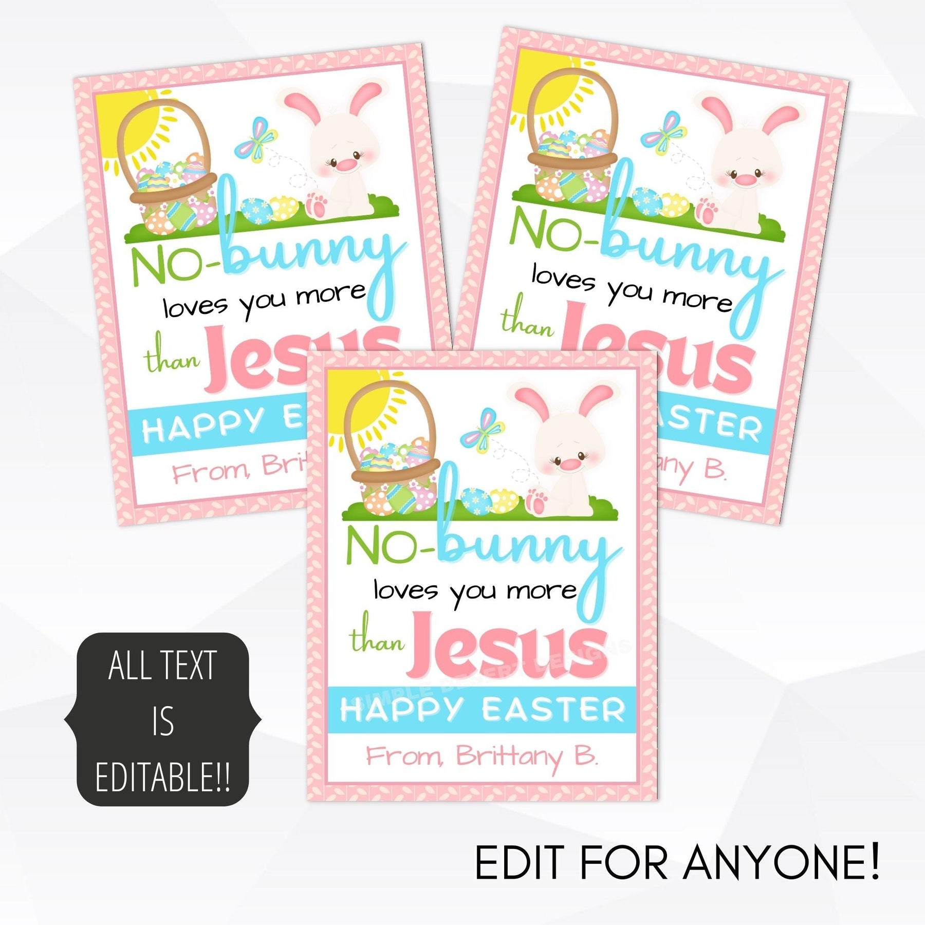 Easter Gift Tags Jesus Loves You – Simple Desert Designs