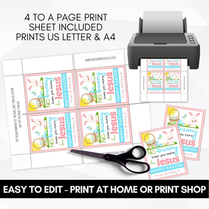 Easter Gift Tags Jesus Loves You | Simple Desert Designs