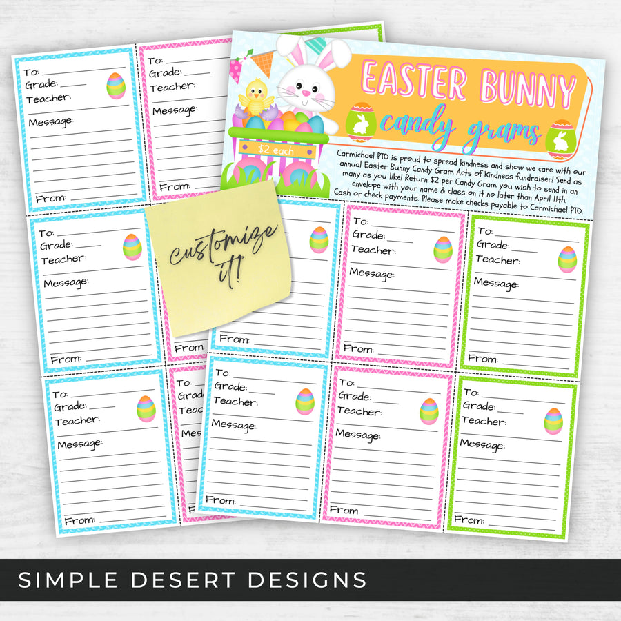 Easter Bunny Candy Grams – Simple Desert Designs