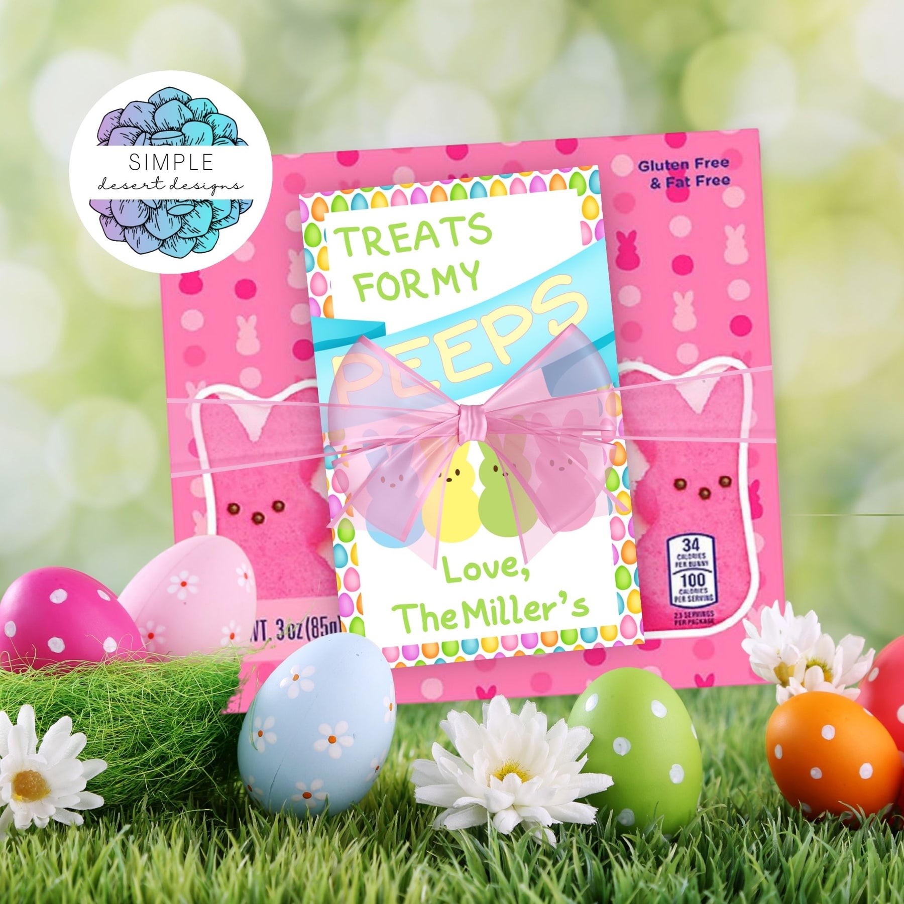 Treats for my Peeps Easter Gift Tags – Simple Desert Designs
