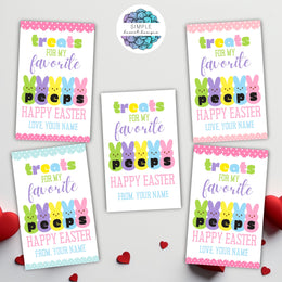 Treats for Favorite Peeps Easter Tags – Simple Desert Designs