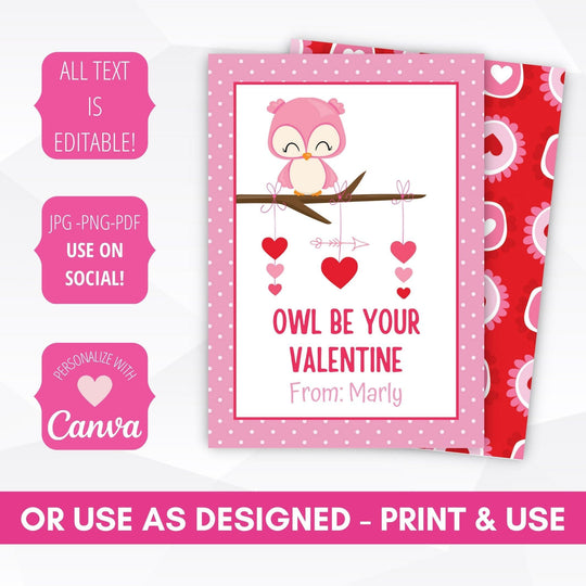 Cute Animals Valentines Cards Set of 8 Classroom Valentines | Simple ...