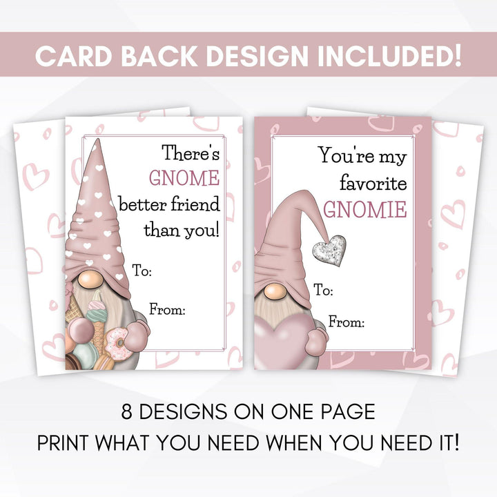Editable Gnome Classroom Valentines Cards – Simple Desert Designs