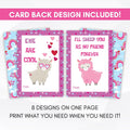 Editable Sheep Classroom Valentines Cards – Simple Desert Designs