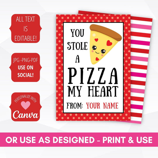 Editable Sweet Treats Valentines Cards Candy Grams | Simple Desert Designs