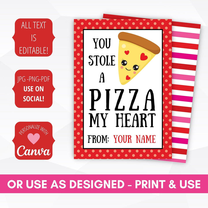 Editable Sweet Treats Valentines Cards Candy Grams | Simple Desert Designs