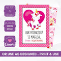 Editable Unicorn Class Valentines Cards – Simple Desert Designs