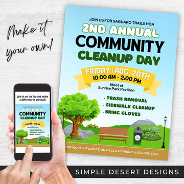 Editable Flyer for Community Event | Simple Desert Designs