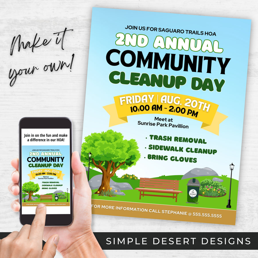 Editable Flyer for Community Event | Simple Desert Designs