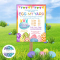 Bright Egg My Yard Easter Invitation Flyer Set | Simple Desert Designs