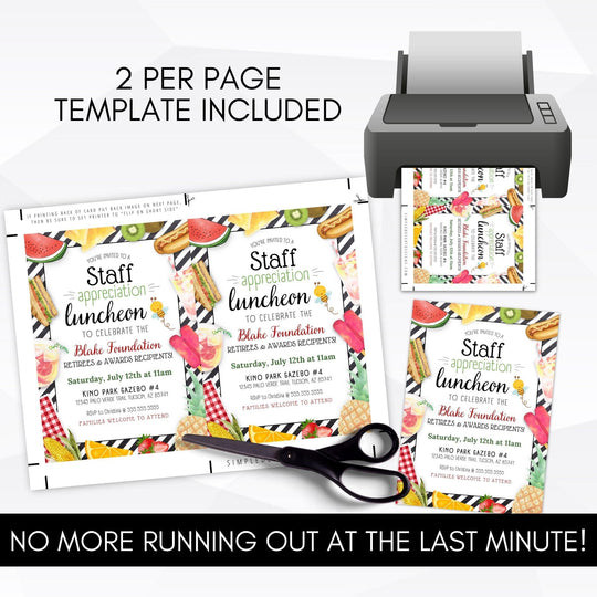 Employee Appreciation Lunch Invitation | Simple Desert Designs