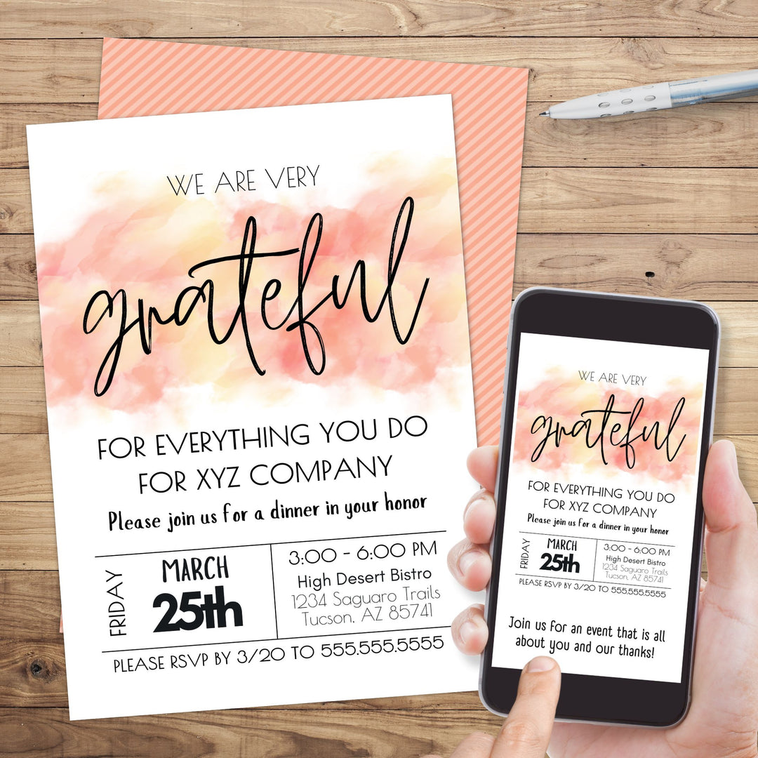 Employee Appreciation Party Invite | Simple Desert Designs
