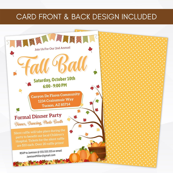 Fall Ball Invitation | Simple Desert Designs