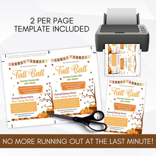 Fall Ball Invitation – Simple Desert Designs