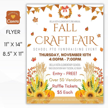 Fall Craft Fair Flyer Sign Poster Set – Simple Desert Designs