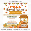 Fall Harvest Festival Flyers Sign Ticket Template Bundle | Simple ...