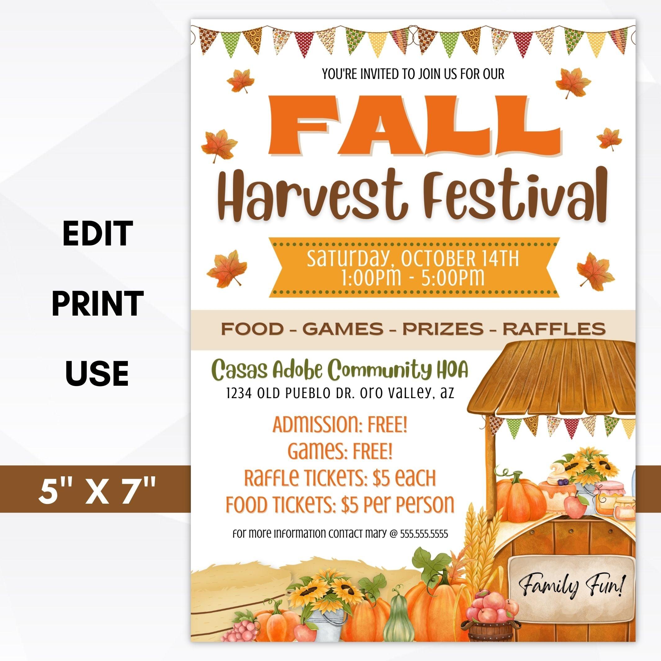 Fall Carnival Invitation Fall & Thanksgiving Invitations– Dogwood