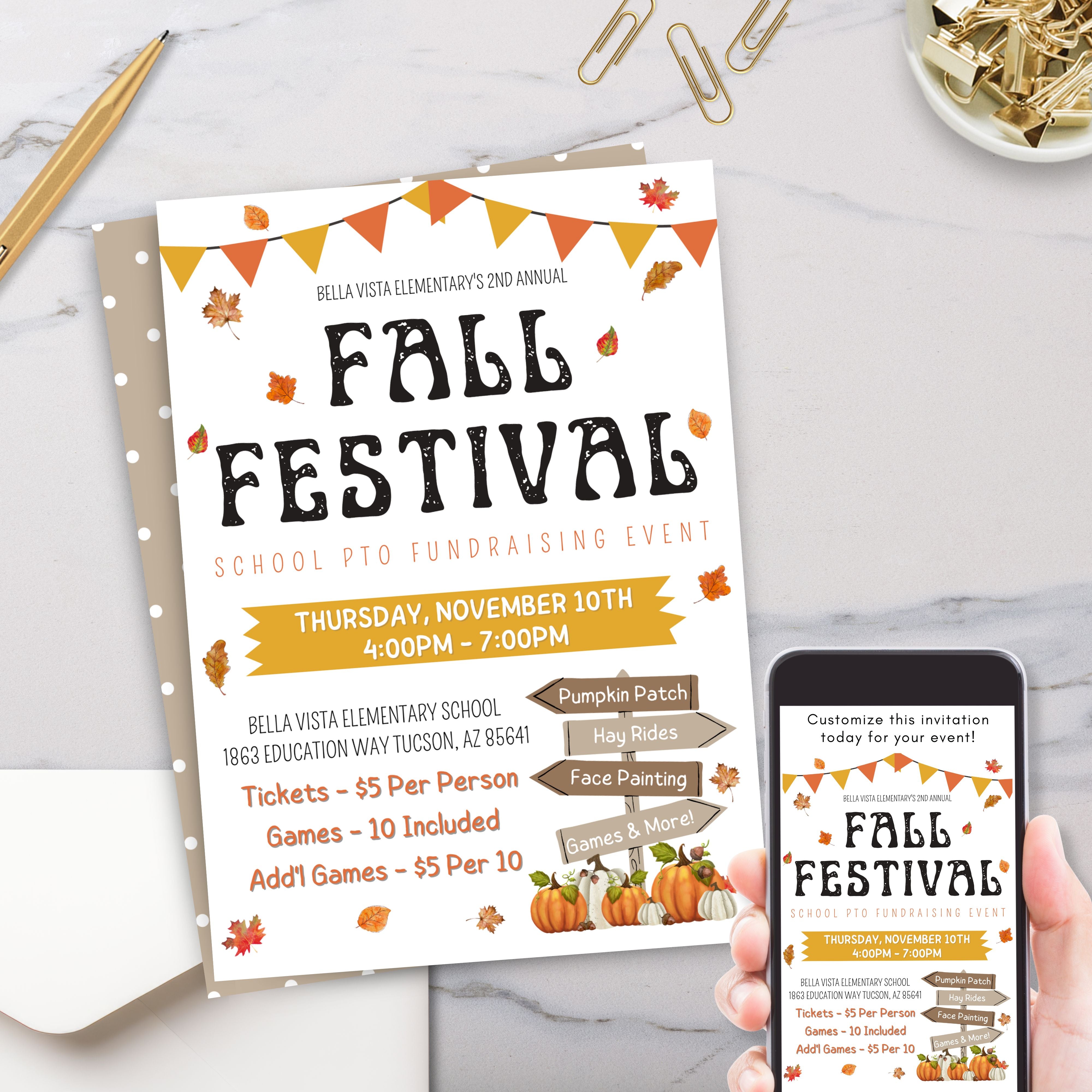 Fall Festival Party Pumpkin Patch Invite – Simple Desert Designs