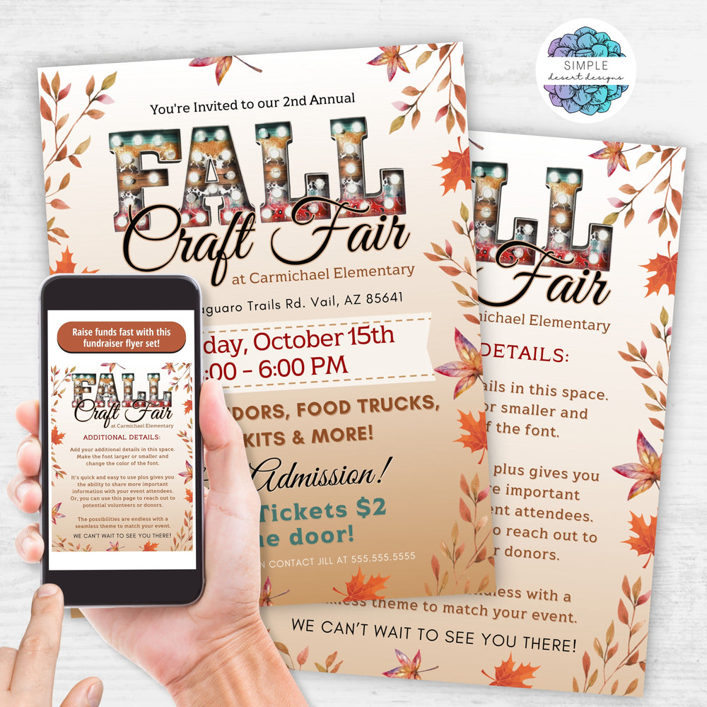 Fall Craft Fair Flyer – Simple Desert Designs