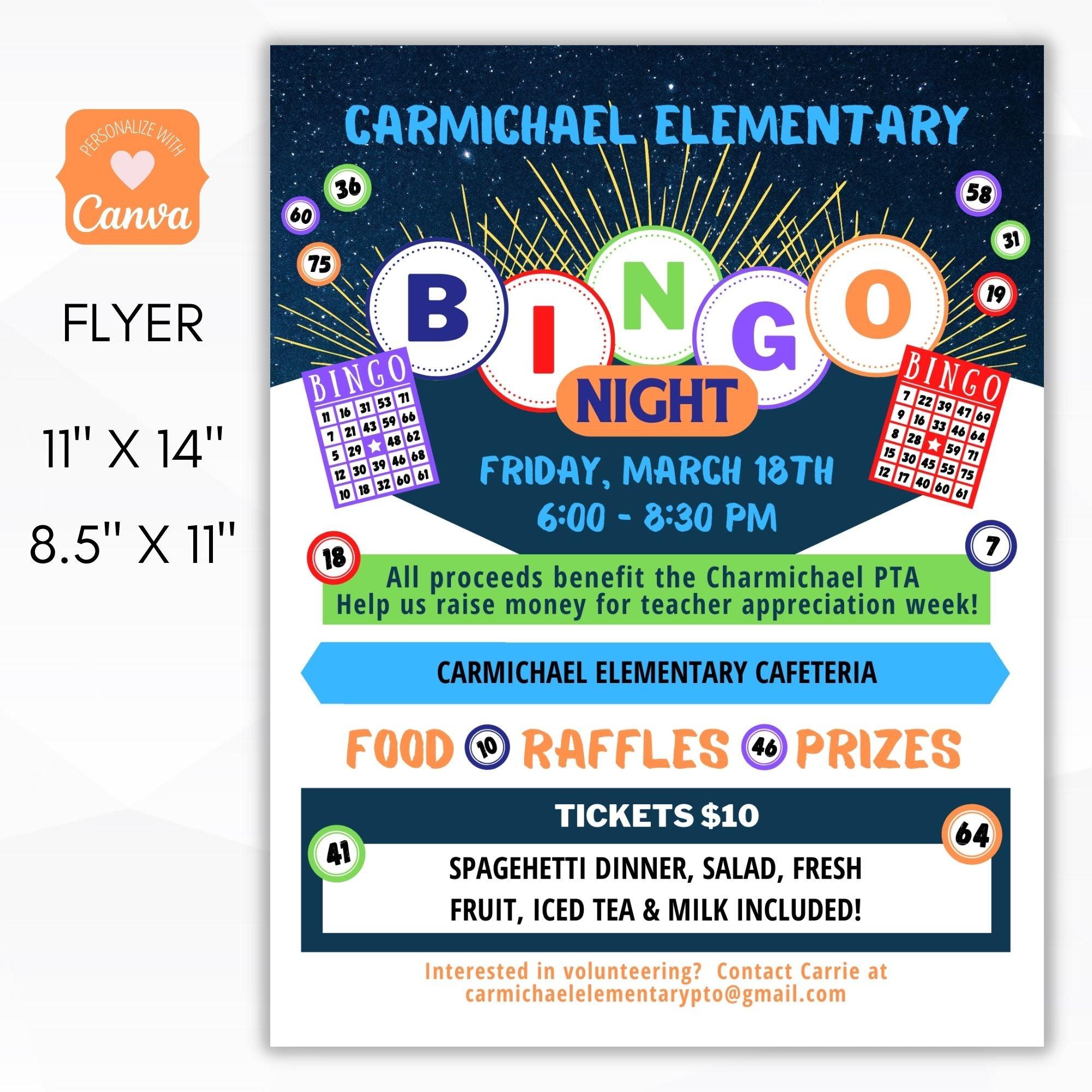 Family Bingo Night Invitation Flyer Set – Simple Desert Designs