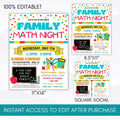 Family Math Night Flyer Set – Simple Desert Designs