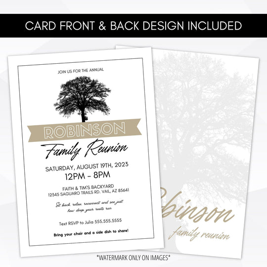 Family Reunion Invite Template | Simple Desert Designs