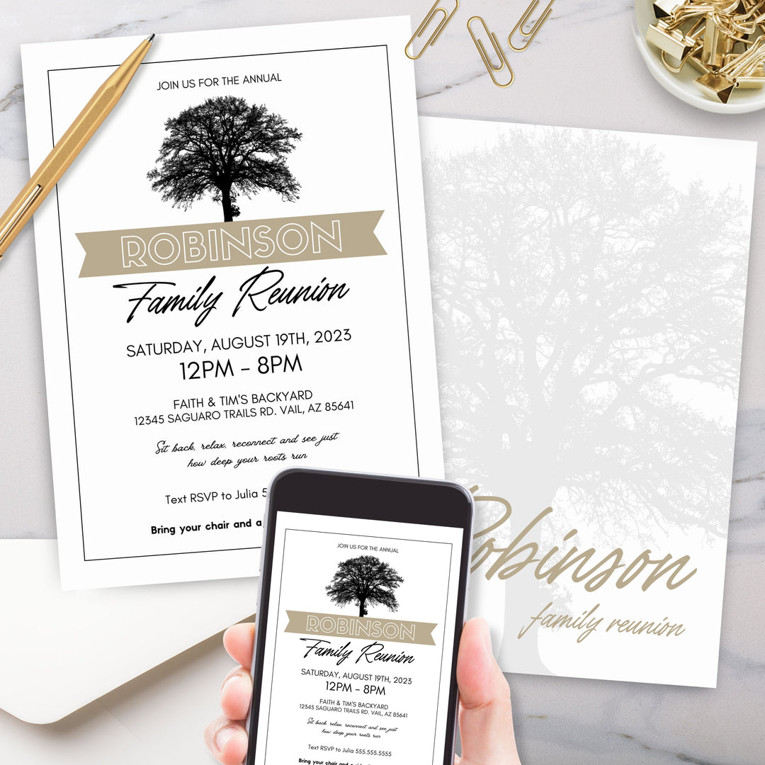 Family Reunion Invite Template | Simple Desert Designs