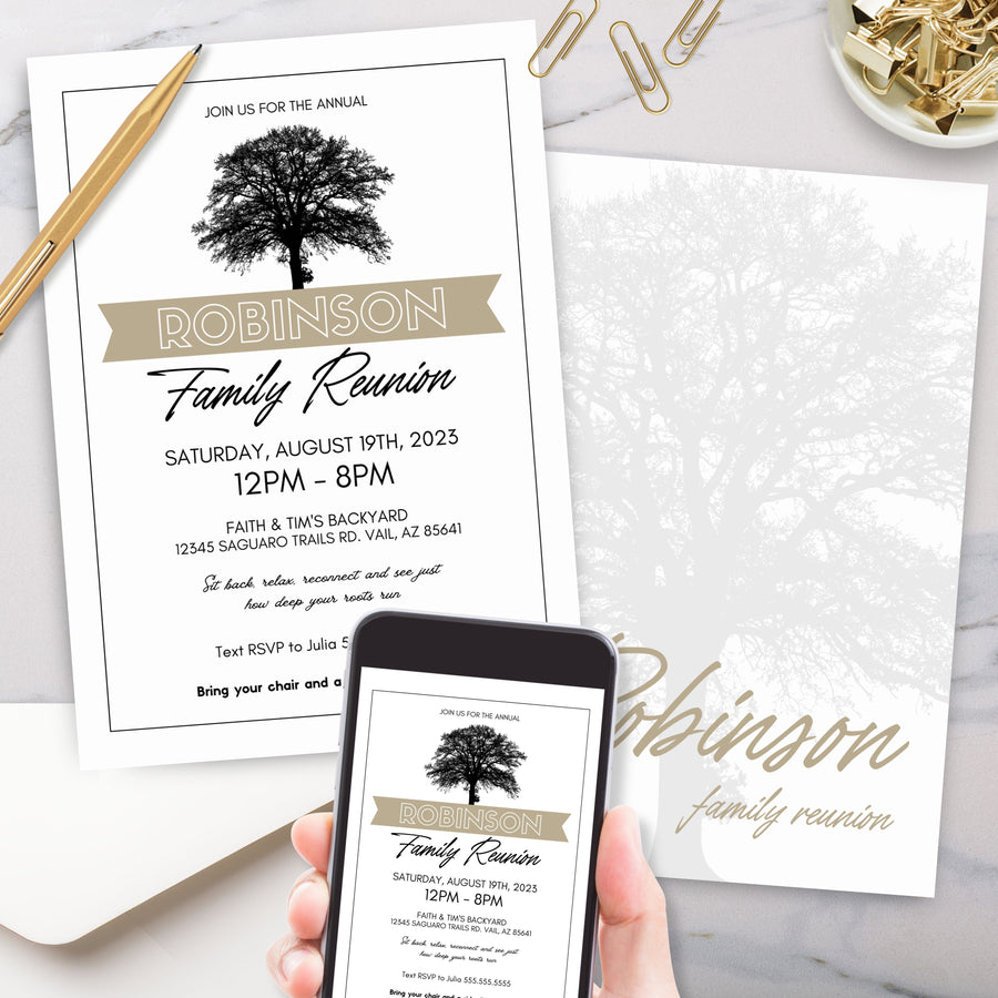 Family Reunion Invite Template – Simple Desert Designs