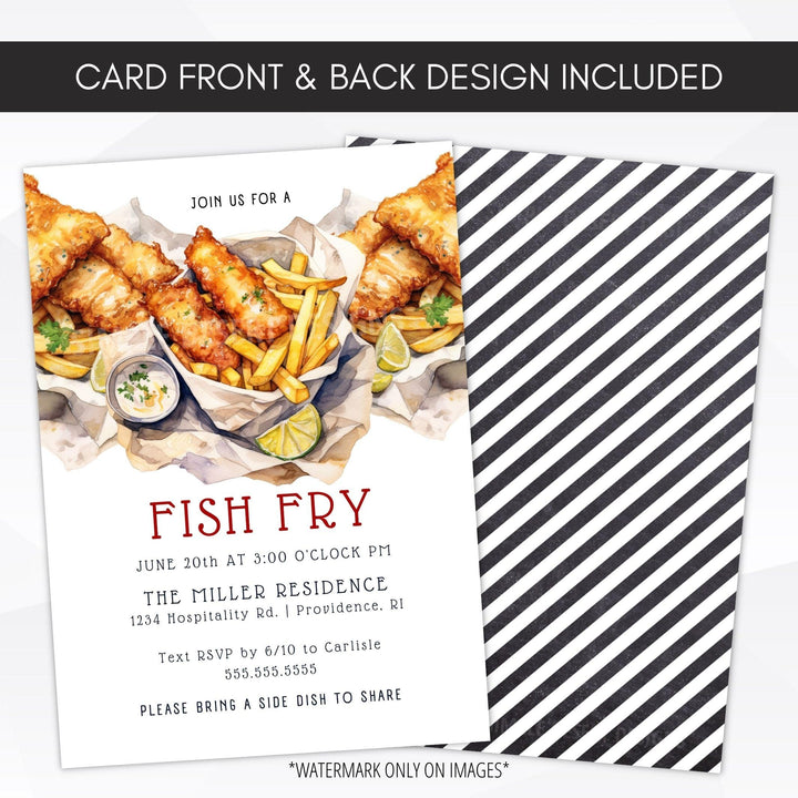 Fish Fry Party Invitation | Simple Desert Designs