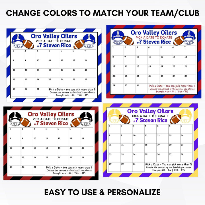 Football Pick a Date to Donate Fundraiser – Simple Desert Designs