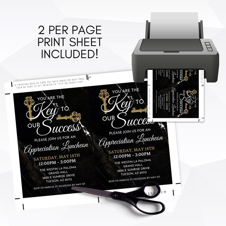 Key to our Success Appreciation Invite – Simple Desert Designs